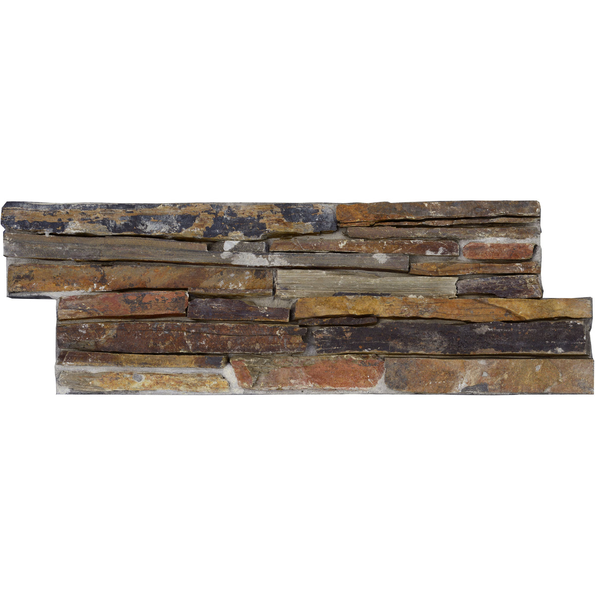 Wandverblender Multicolor Naturstein auf Zement - - 55x20 — Laterem.de